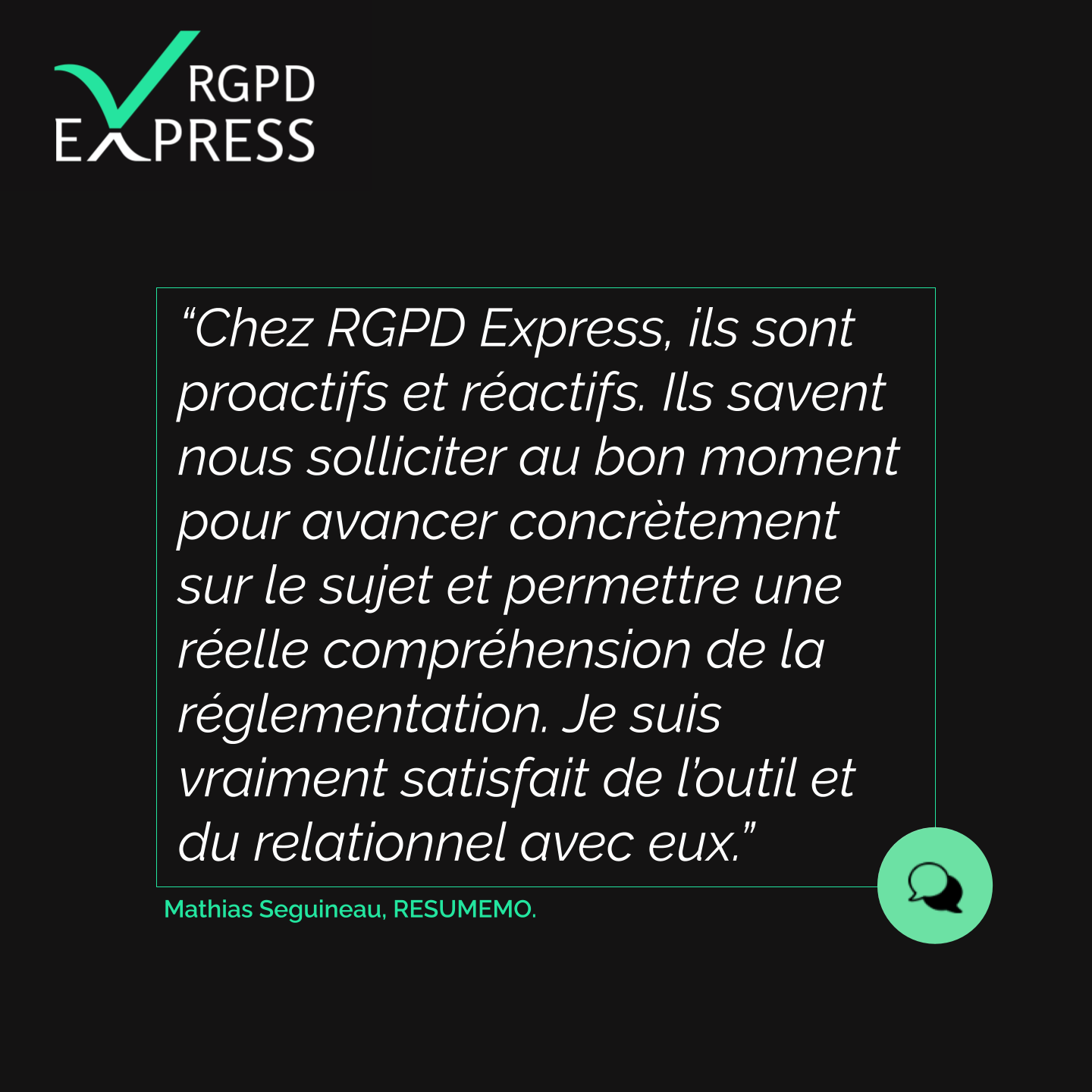 Interview client RGPD Express – RESUMEMO : Mathias Seguineau - RGPD Express